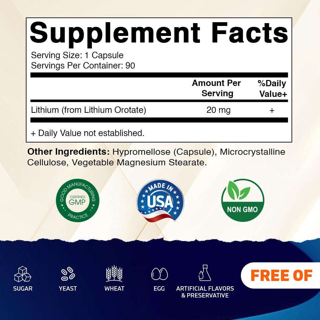 20 mg Lithium Orotate supplement benefits