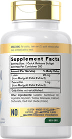 20 mg Lutein and Zeaxanthin benefits