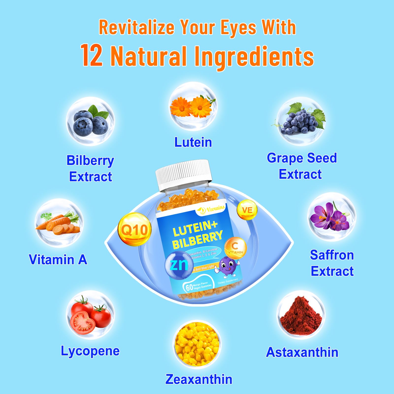 20 mg lutein gummies for vision support