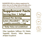 20 mg lutein supplement for vision support