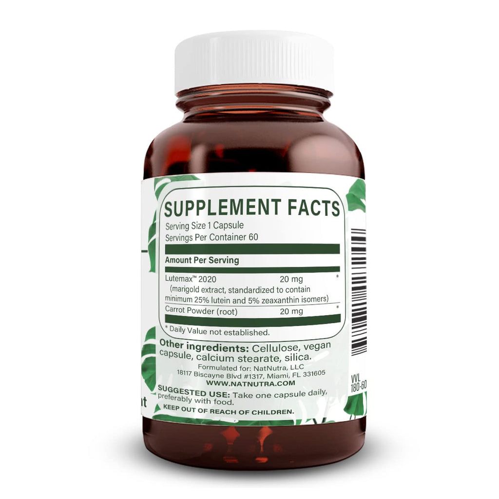 20 mg Lutein & Zeaxanthin for vision support