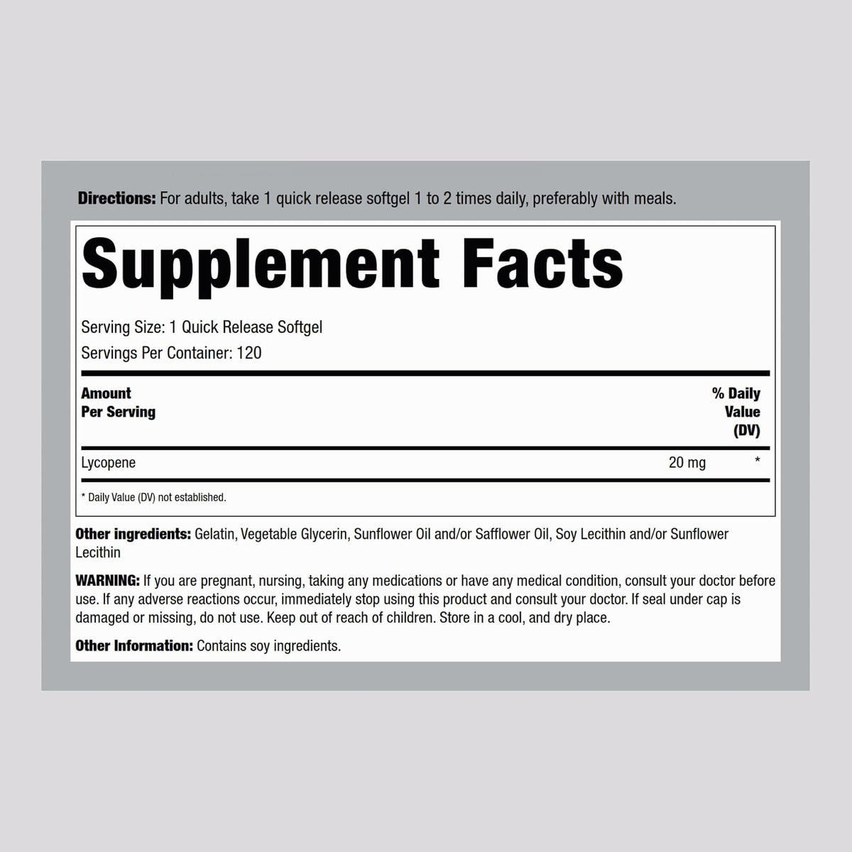 20 mg Lycopene softgels for health