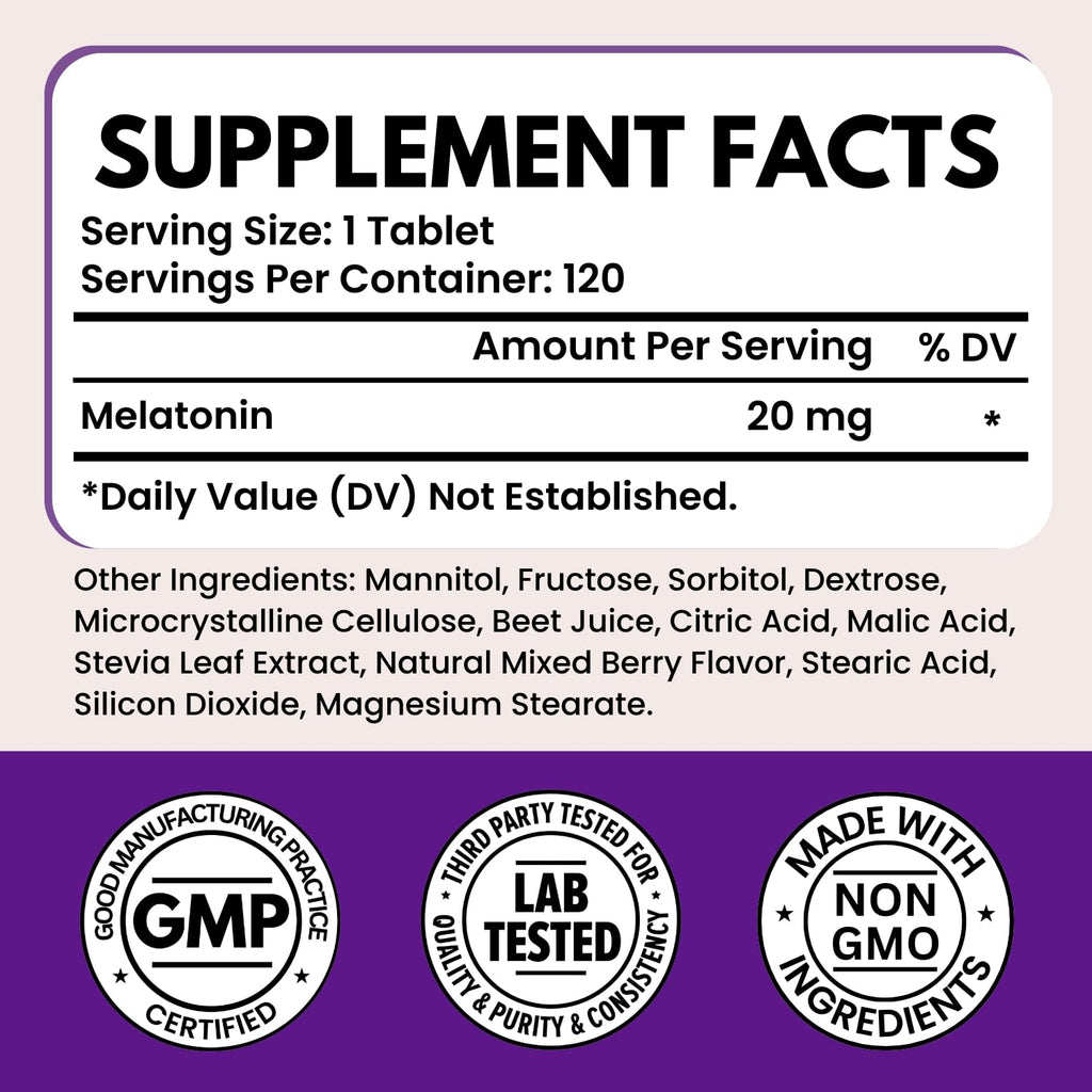 20 mg melatonin for restful sleep