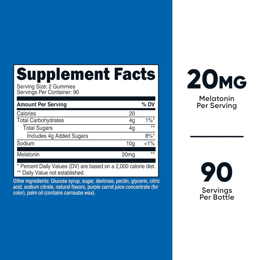 20 mg melatonin gummies for better nights