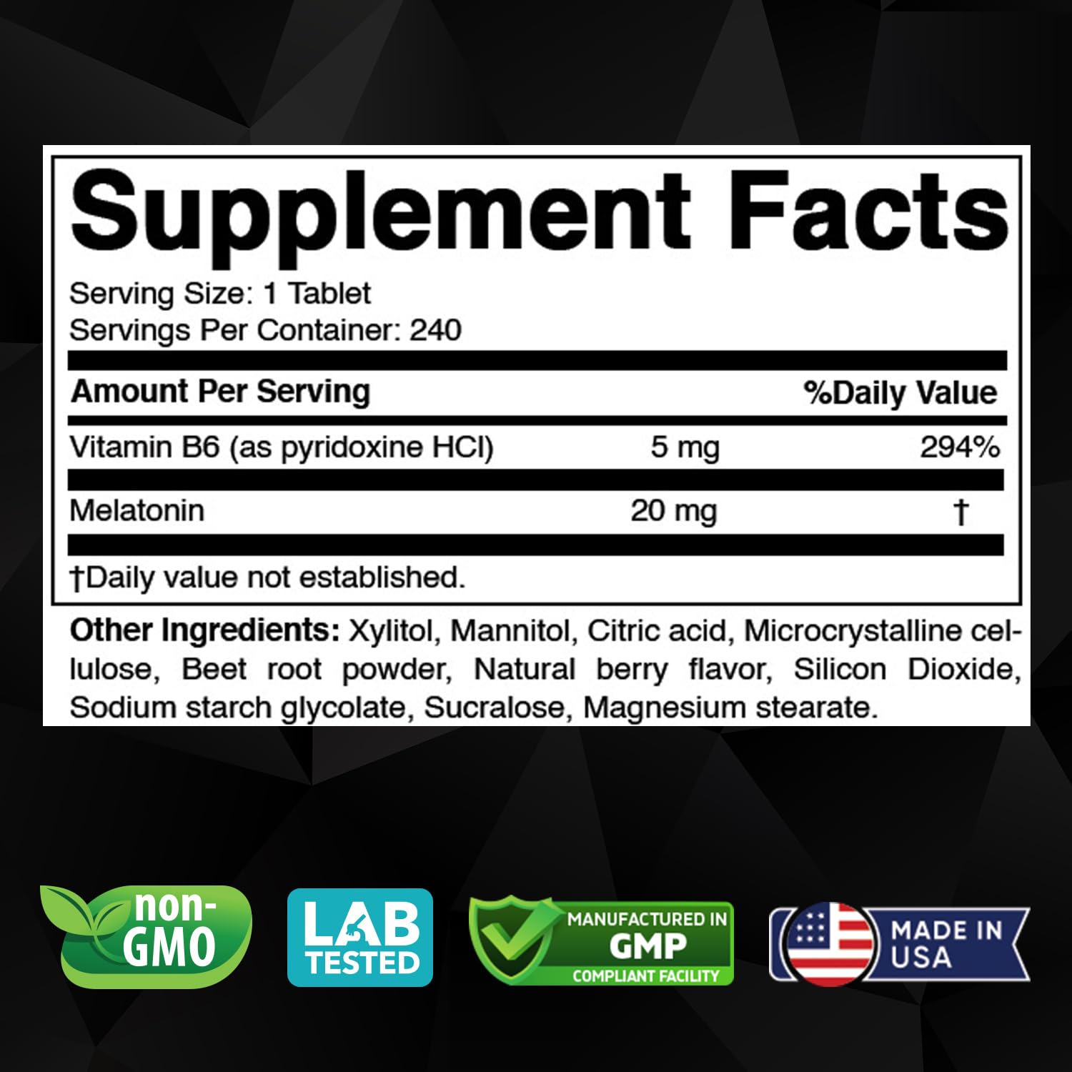 20 mg melatonin sleep aid