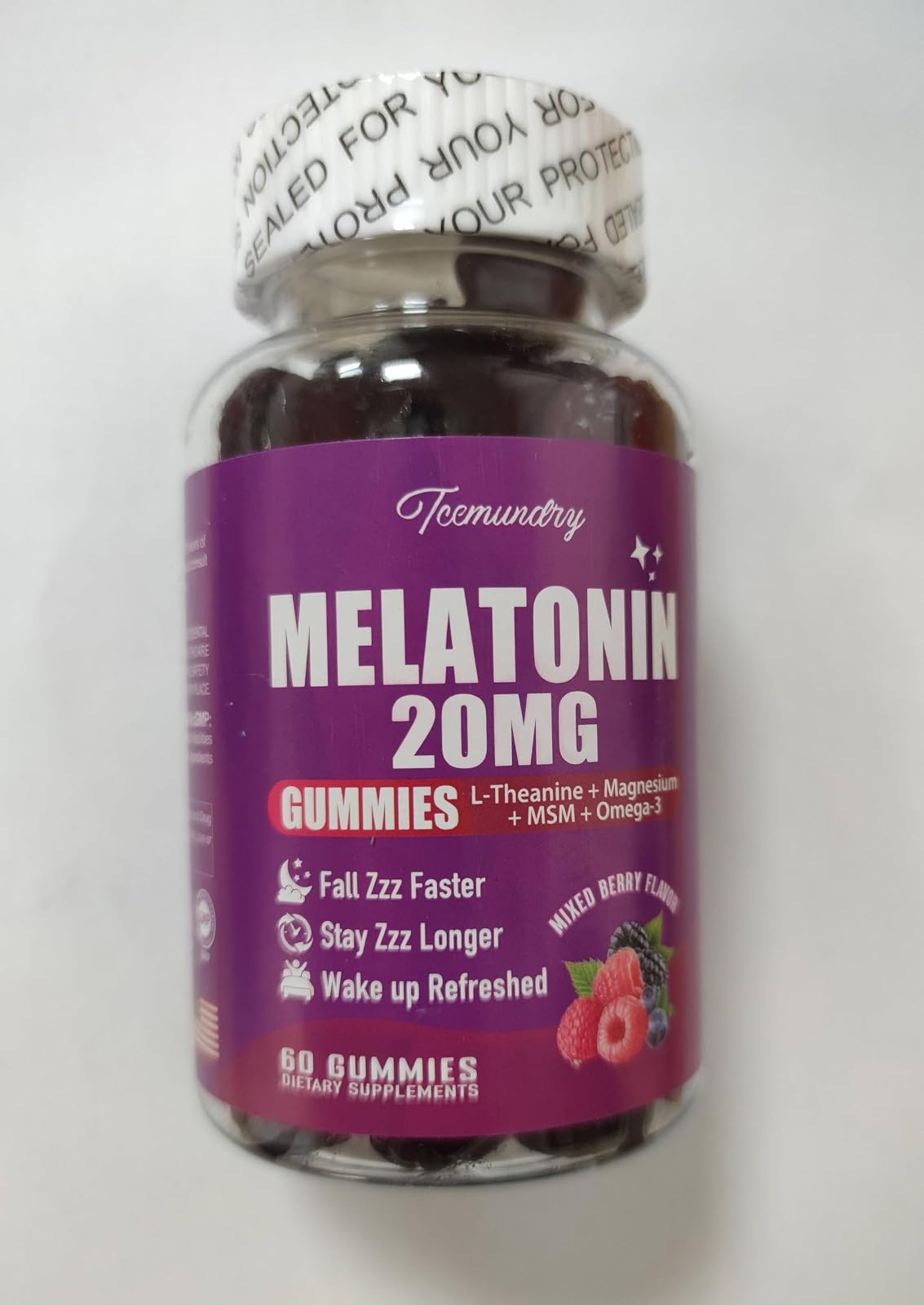 20 mg melatonin sleep support gummies