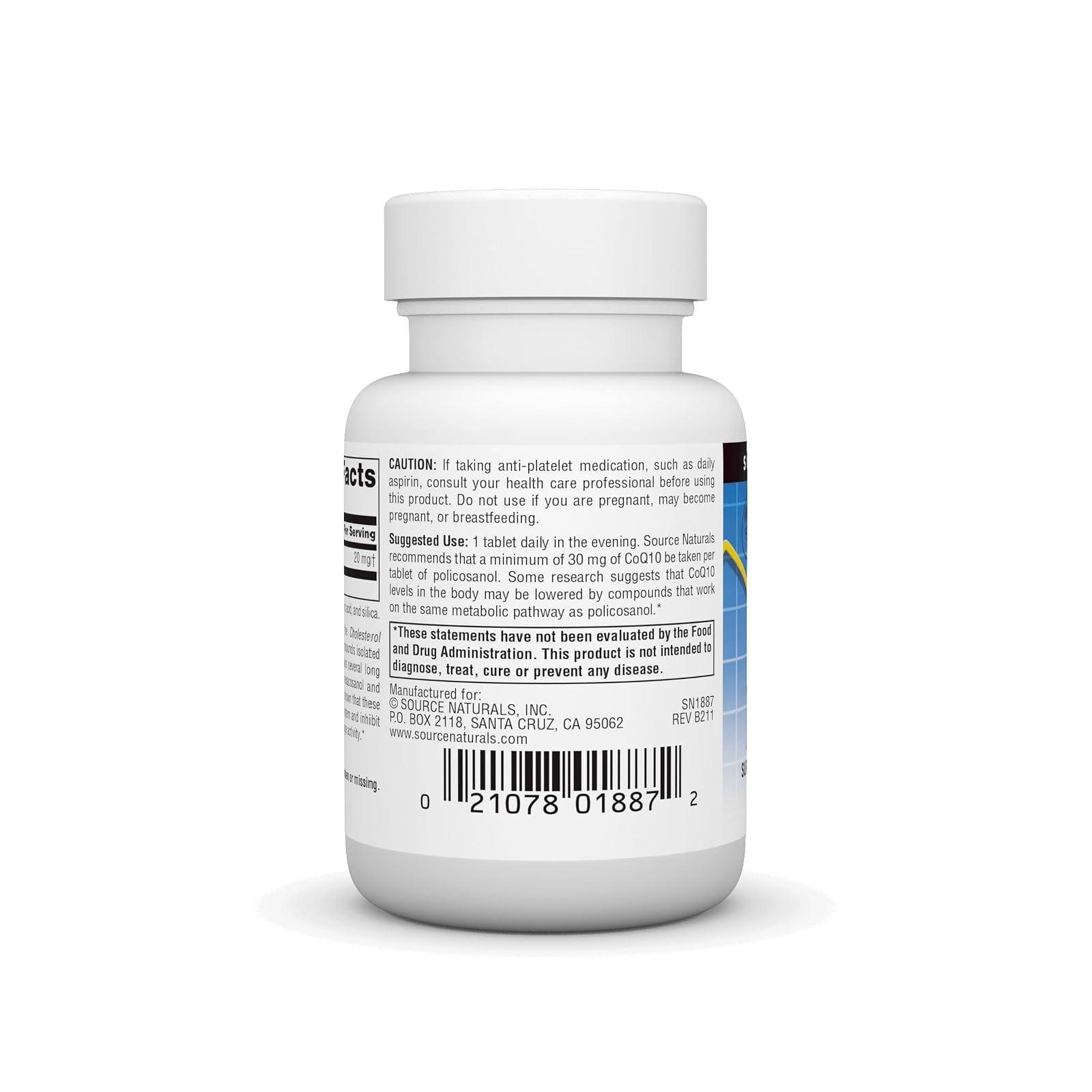 20 mg Policosanol tablets for wellness