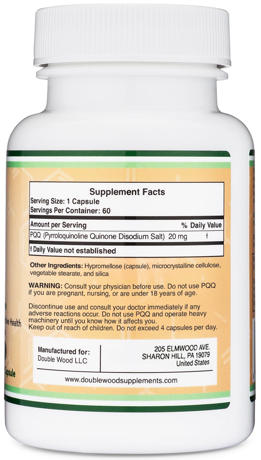 20 mg PQQ for energy support