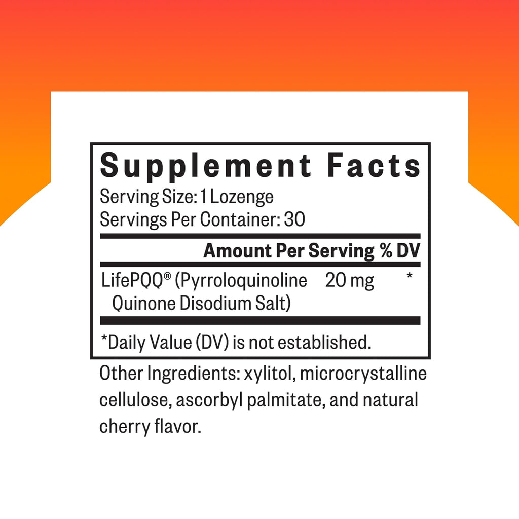 20 mg PQQ lozenge for energy
