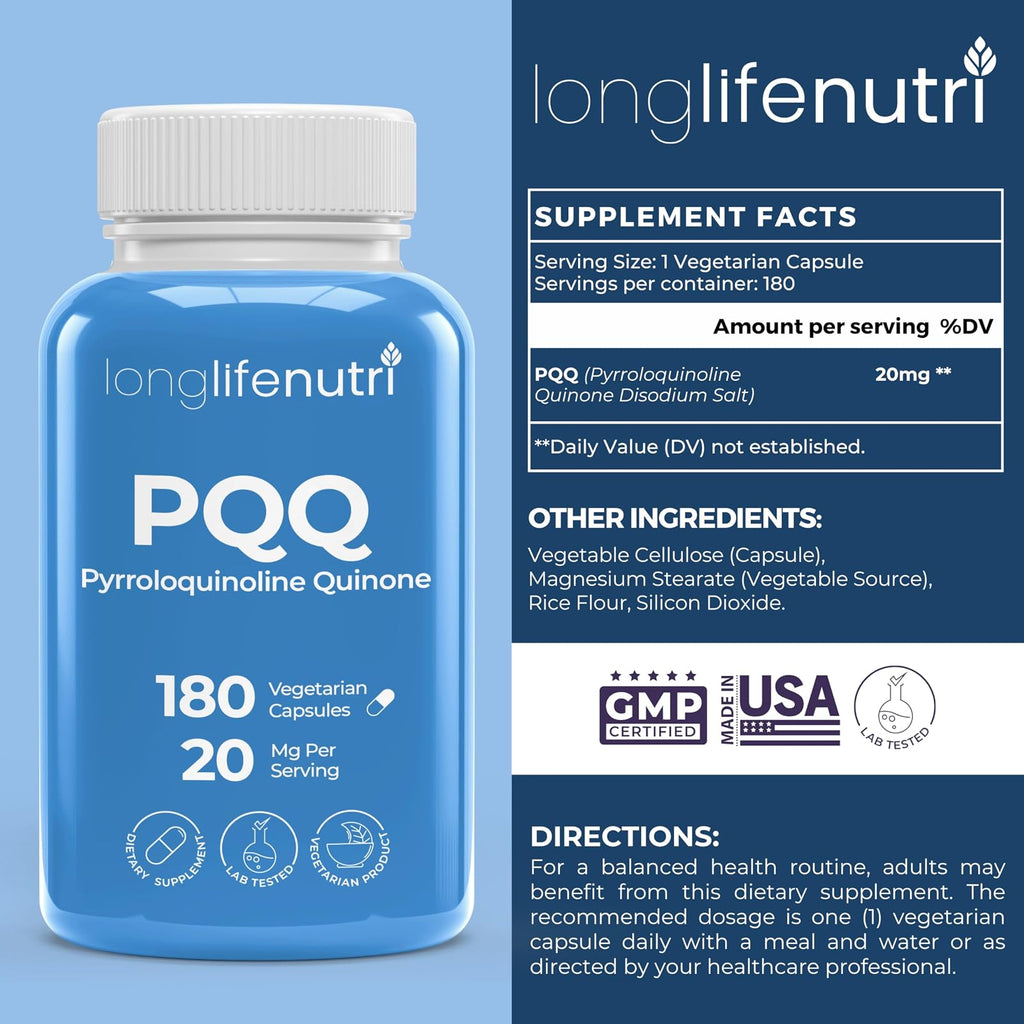 20 mg PQQ vitamin B complex