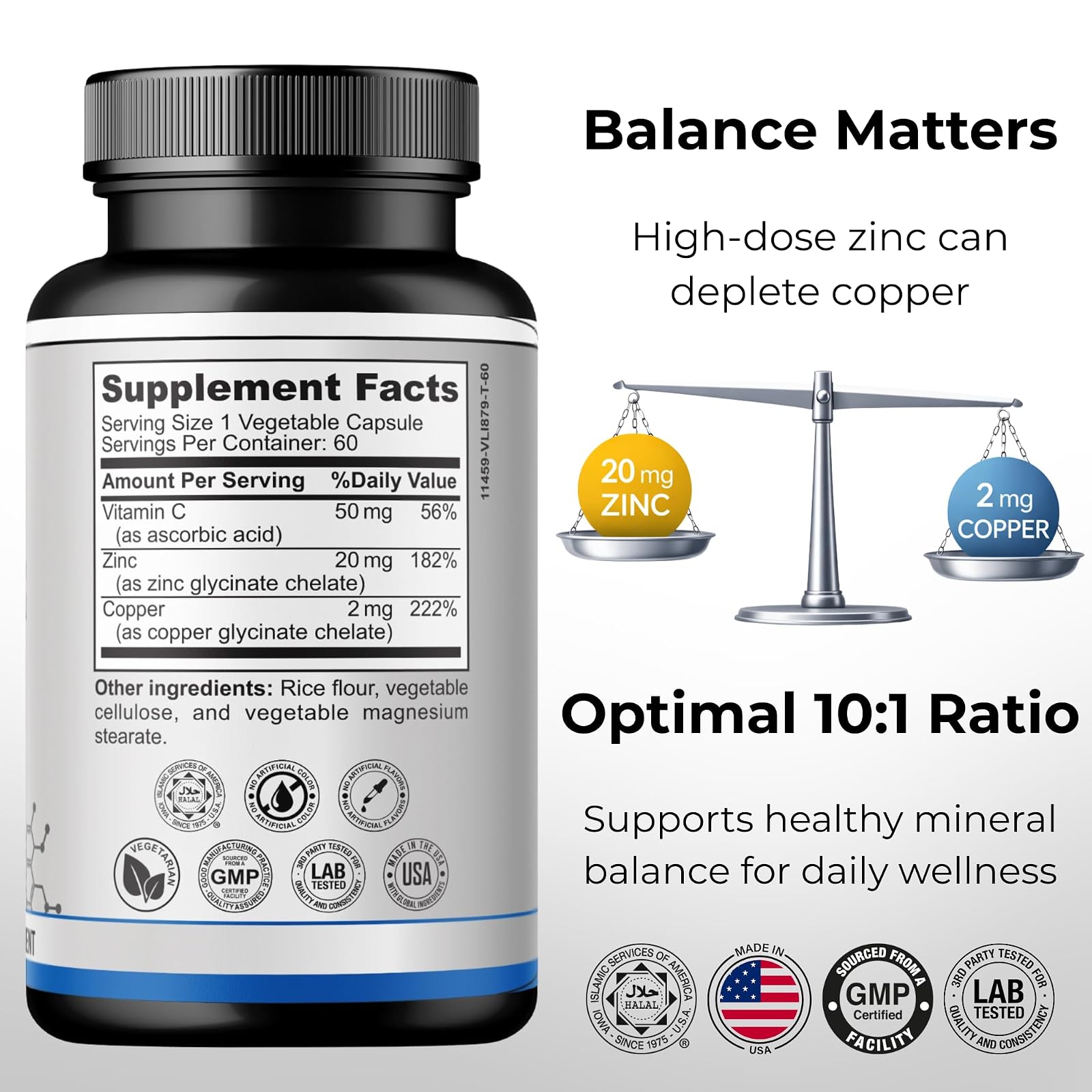20 mg Zinc with Copper supplement