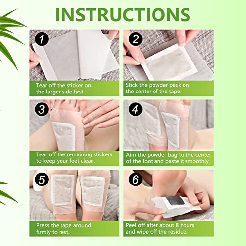 20 pcs bamboo vinegar foot pads