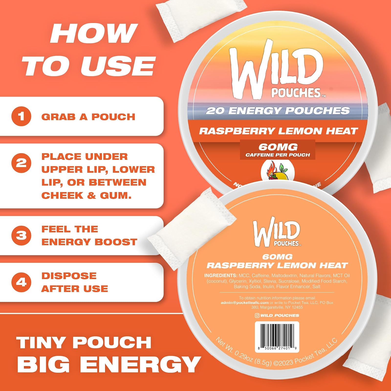 20 pouches for sustained energy release