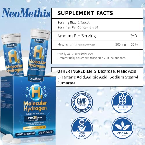20 ppm hydrogen tablets for energy