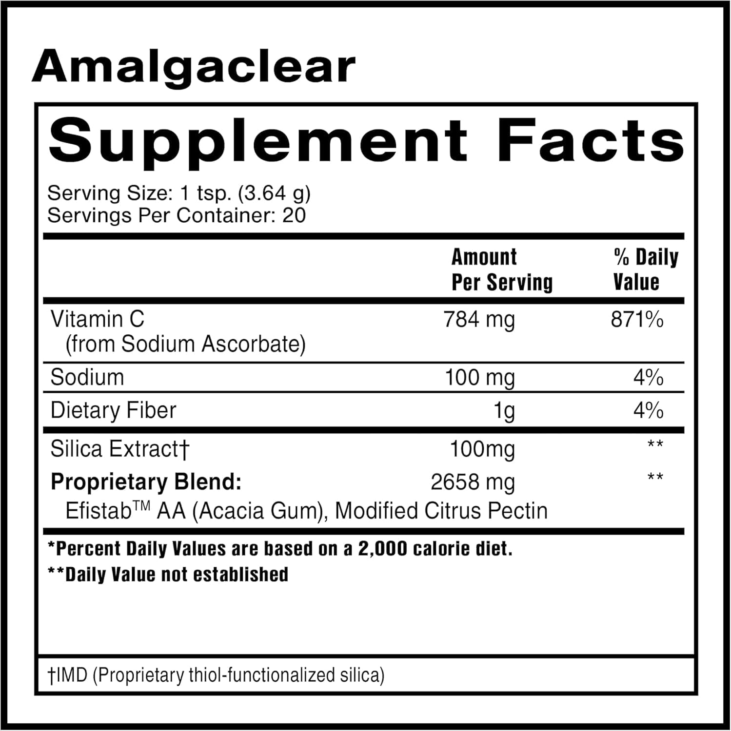 20 servings of AmalgaClear detox