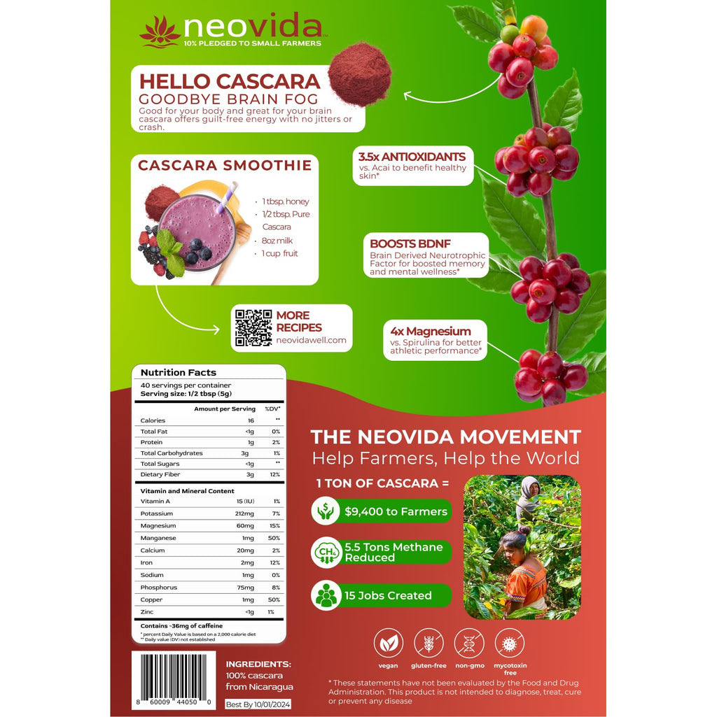 20 servings of coffee cherry powder