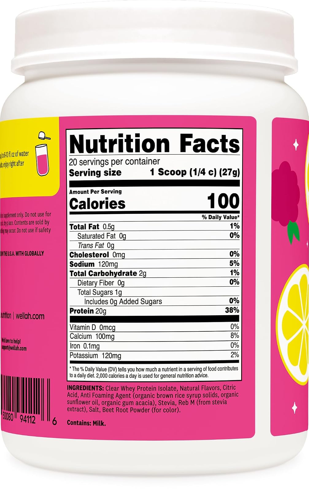 20 servings of delicious whey isolate