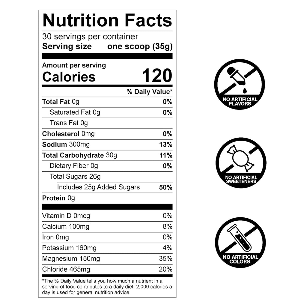 20 servings of electrolyte tablets