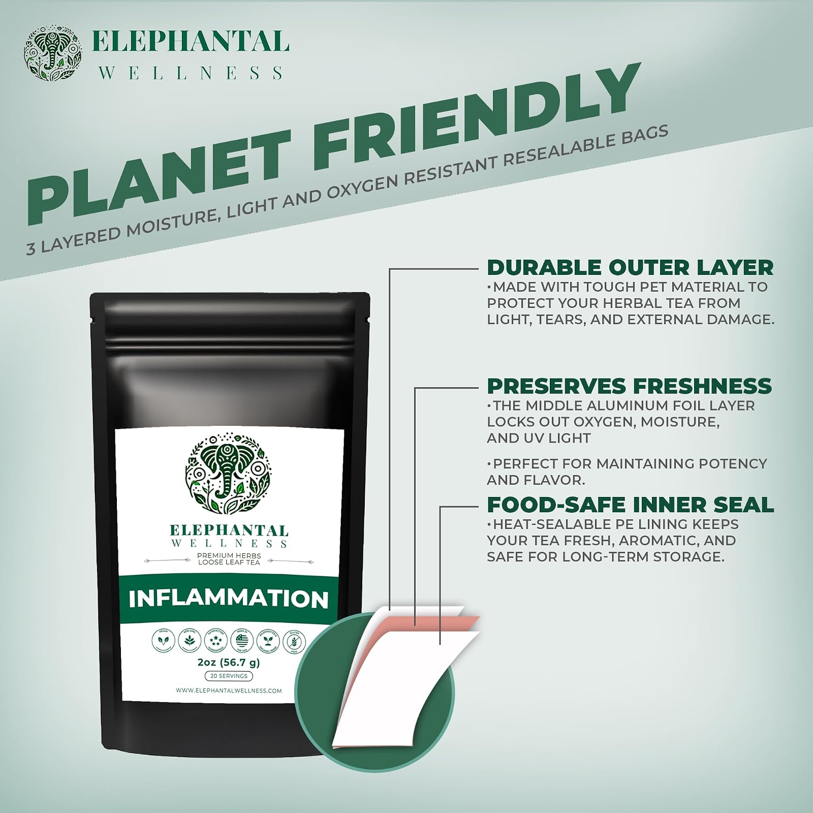 20 servings of inflammation relief tea