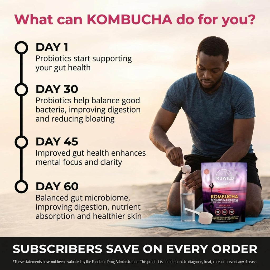 20 servings of kombucha powder