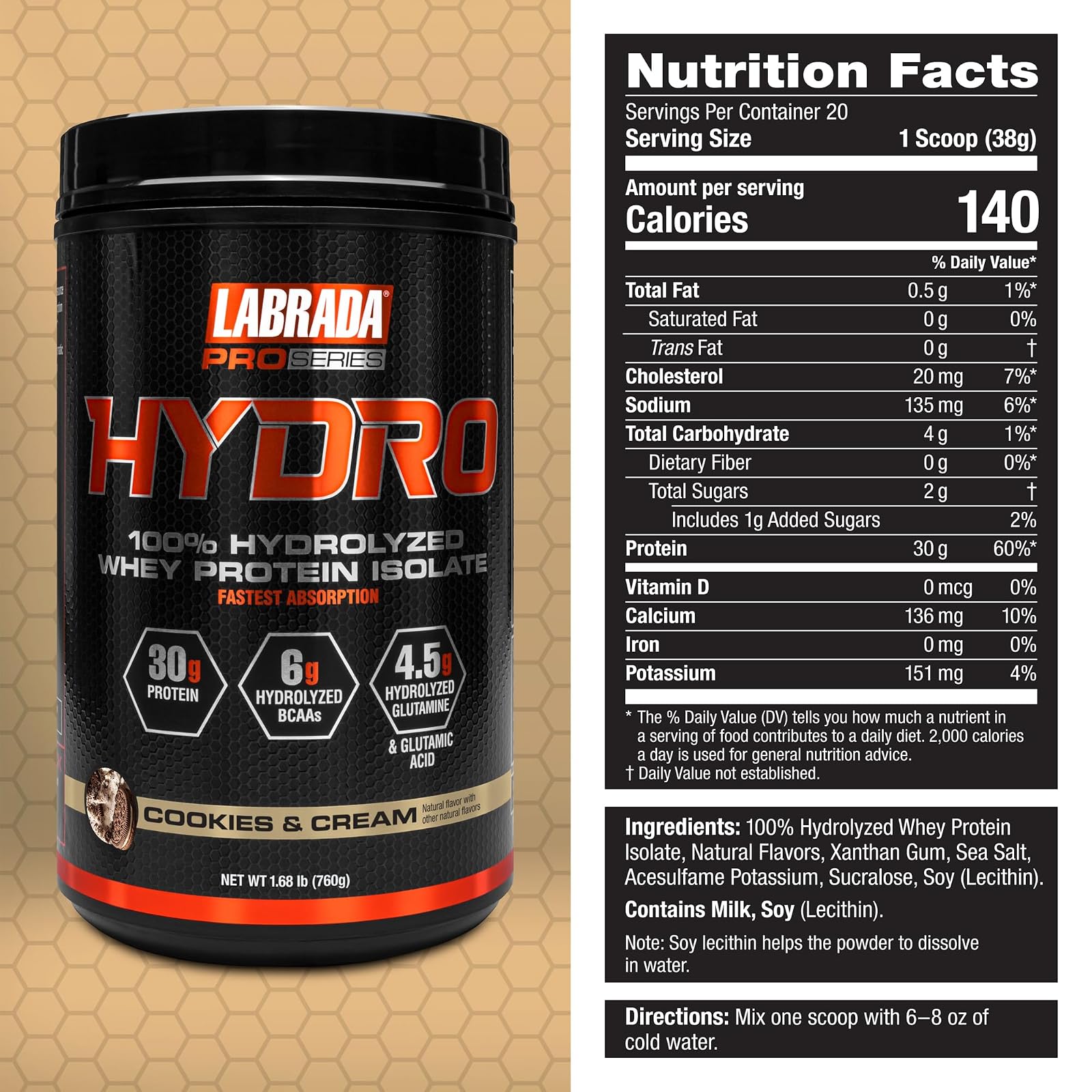 20 servings of Labrada protein