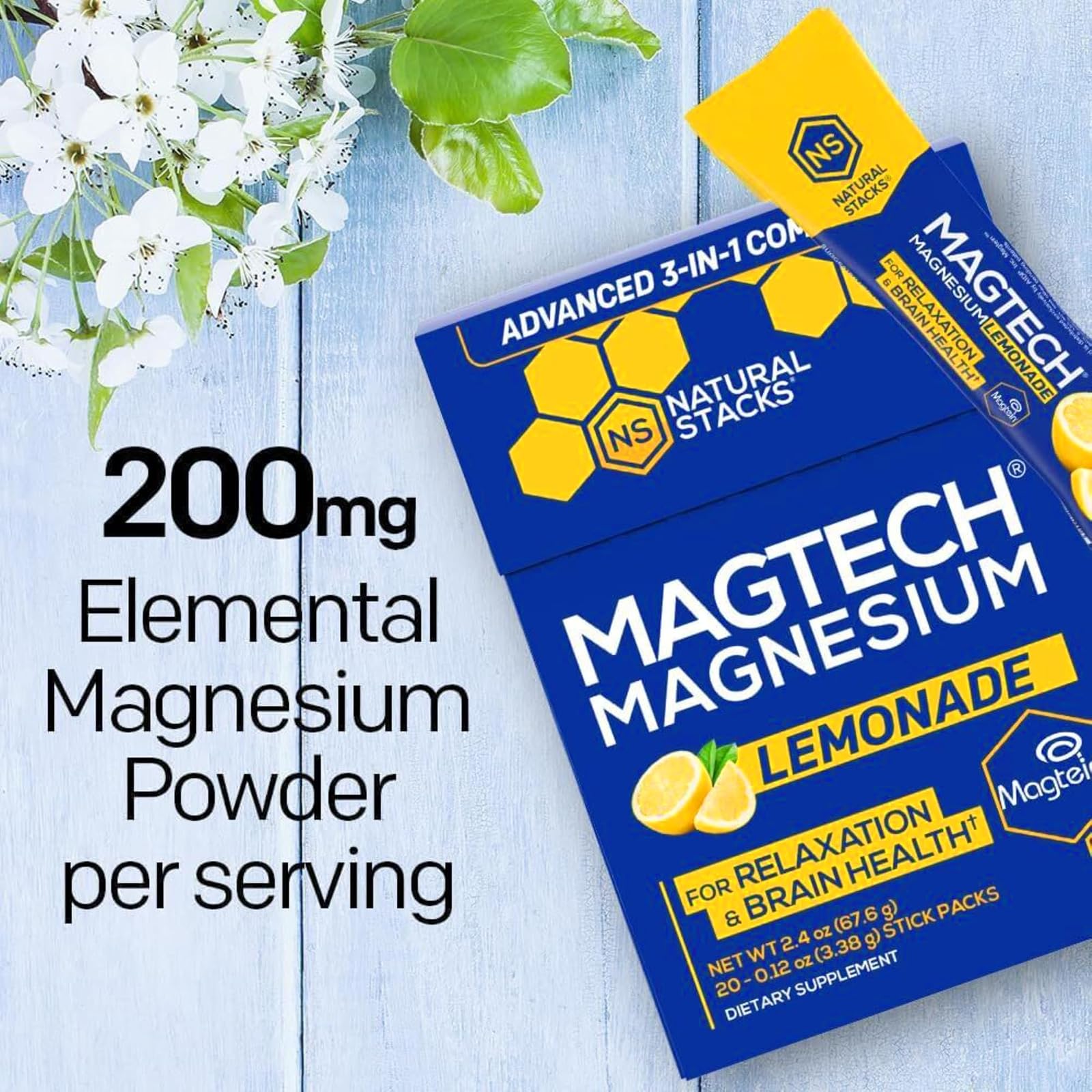 20 servings of magnesium powder
