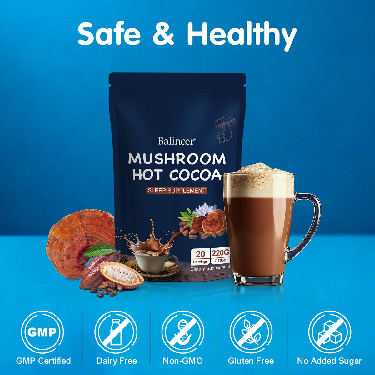 20 servings of reishi hot cocoa
