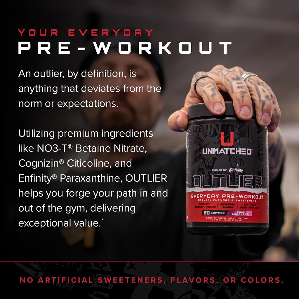20 servings of Unmatched pre-workout