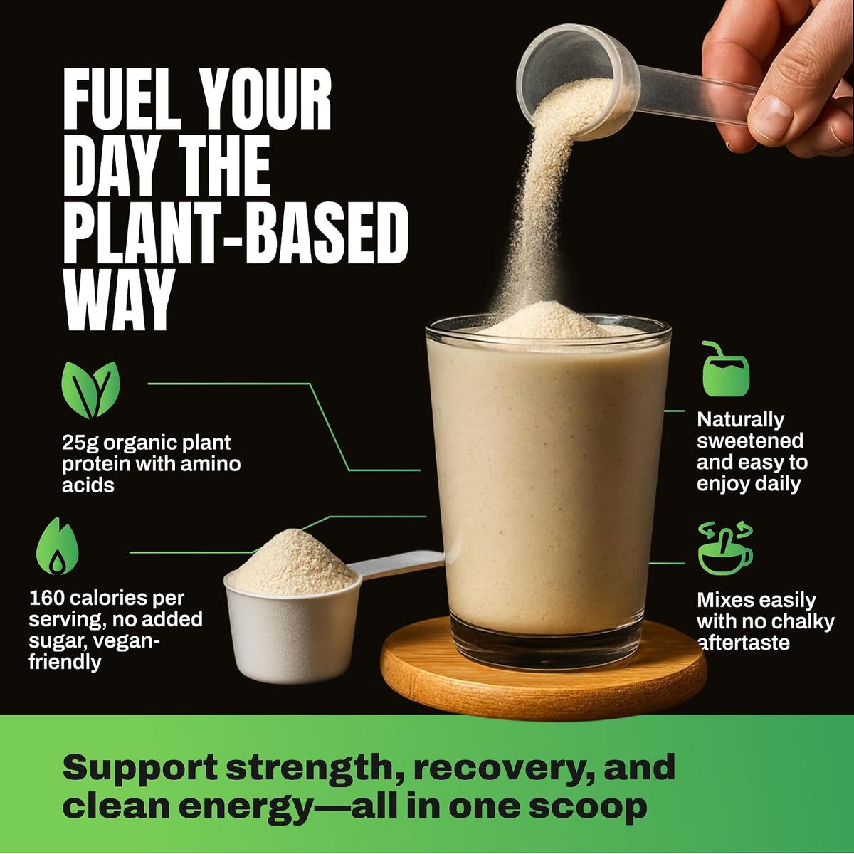 20 servings of vegan protein powder