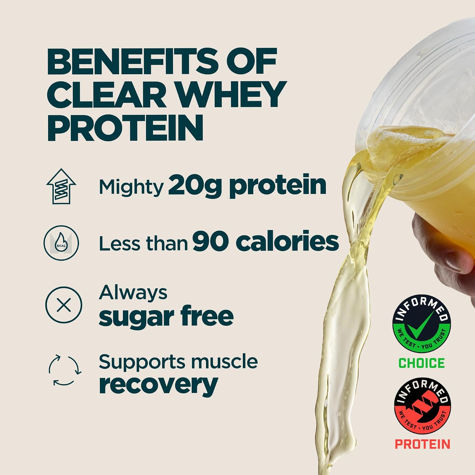 20 servings of whey protein isolate