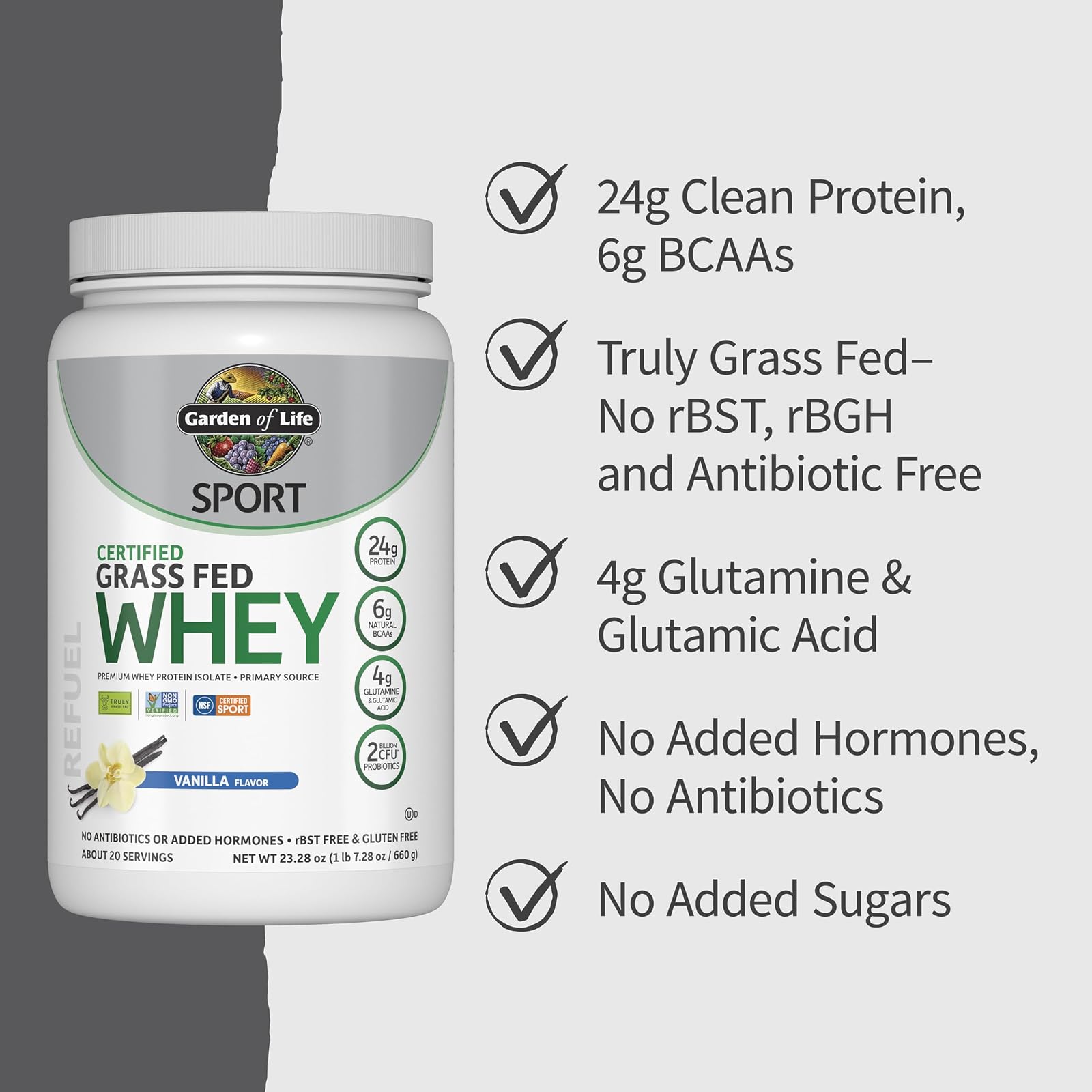 20 servings of whey protein