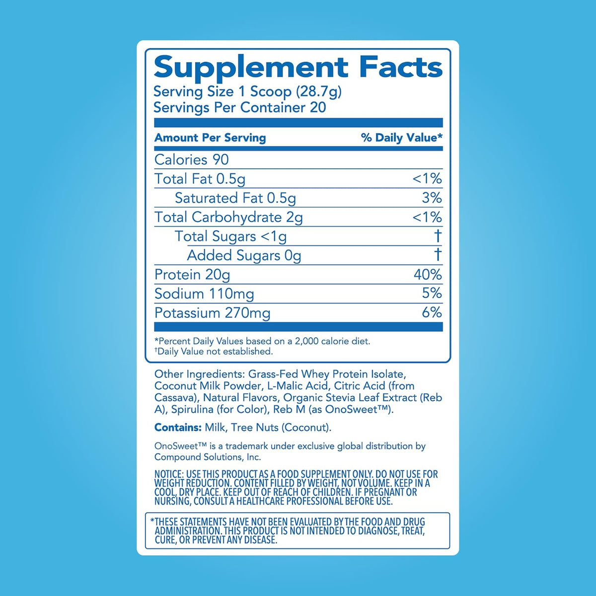 20 servings of whey protein