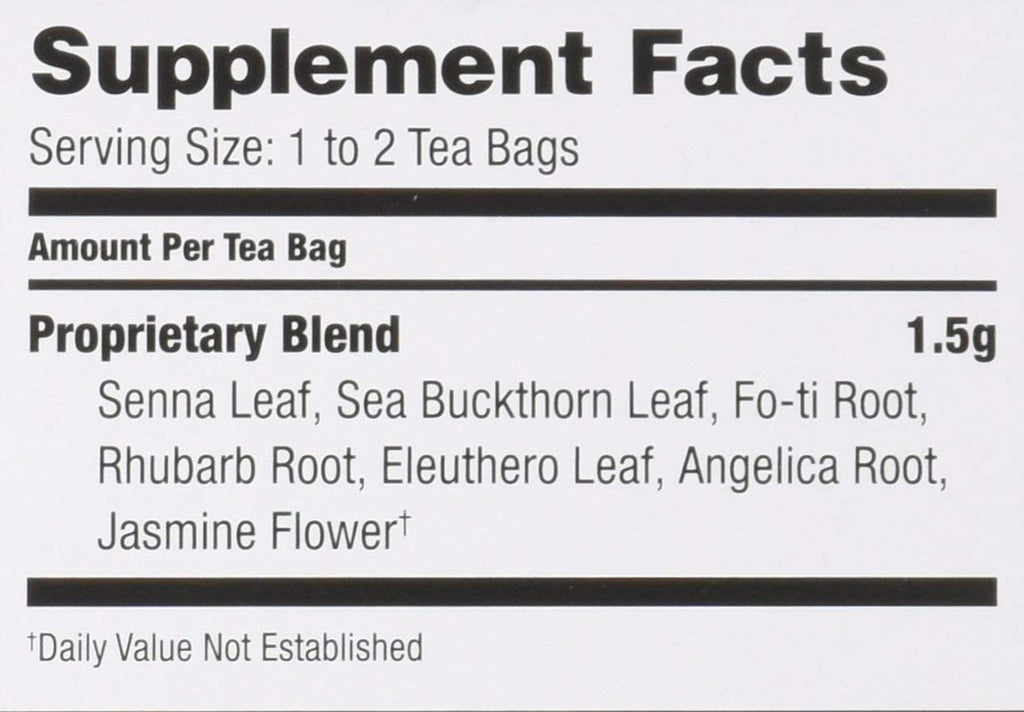 20 tea bags for convenient cleansing