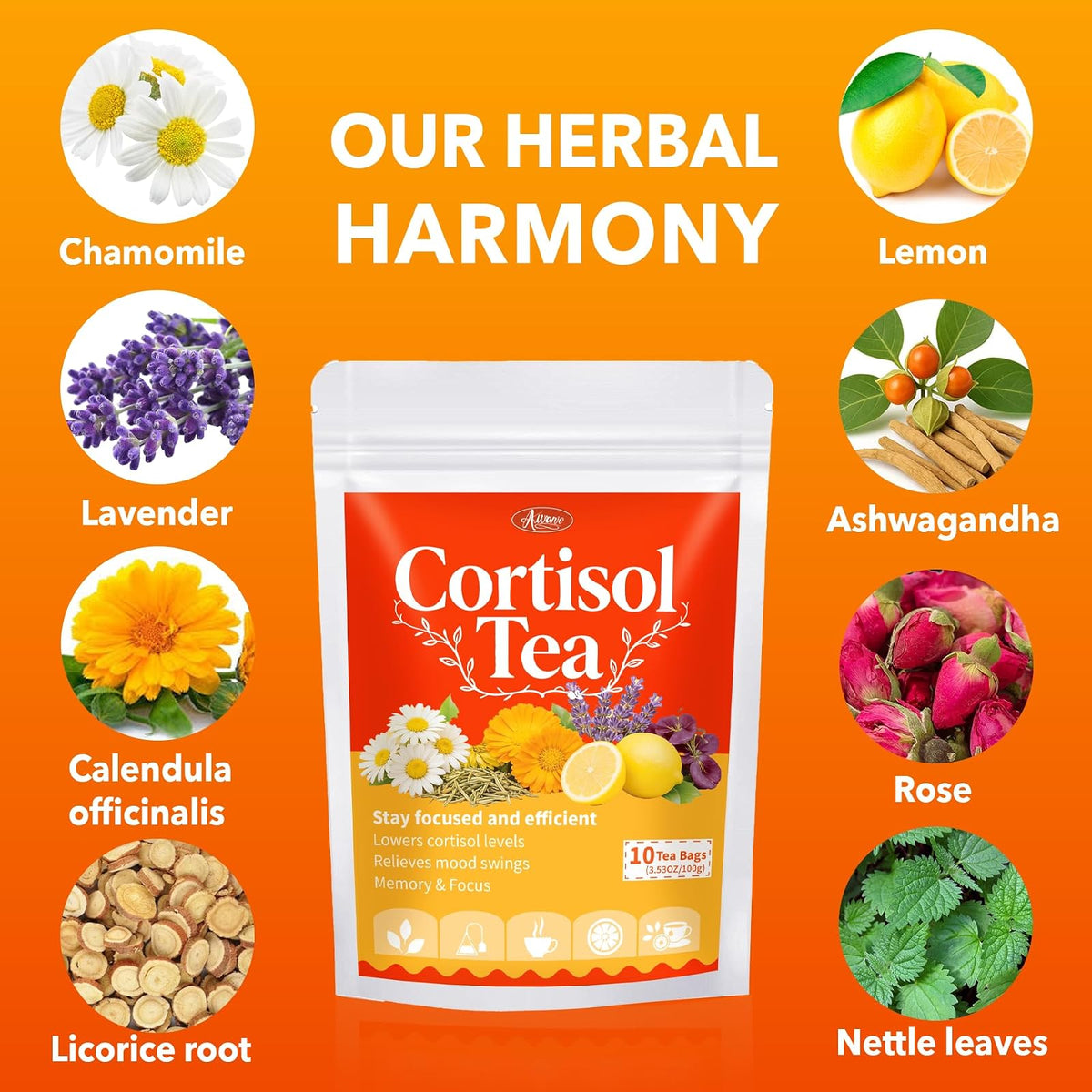20 teabags for cortisol support