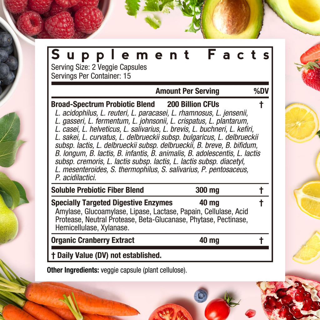 200 billion CFUs probiotics for women