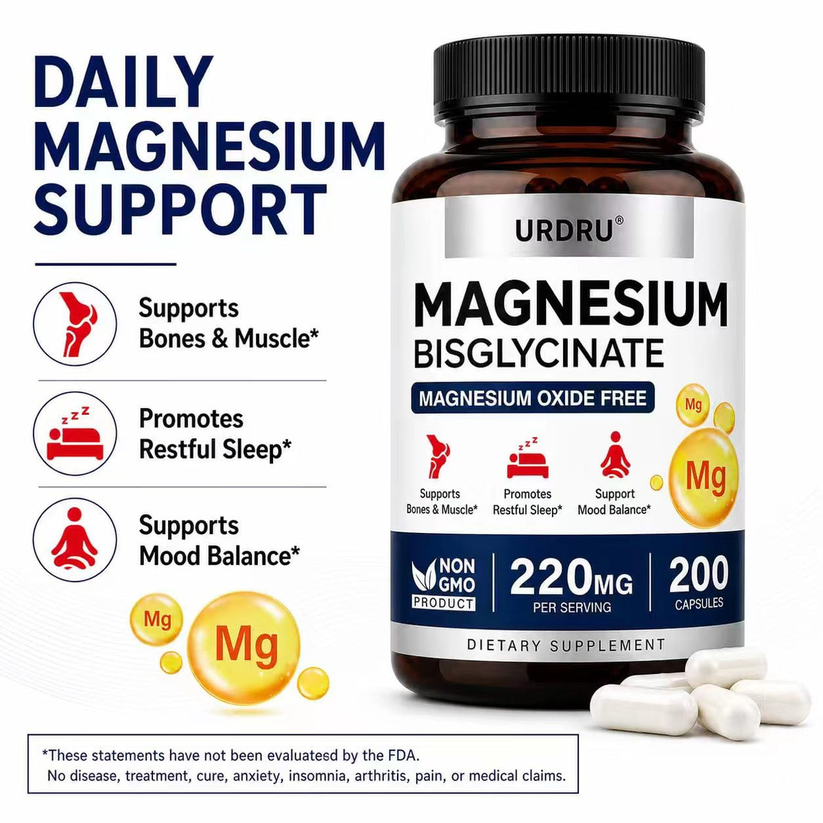 200 capsules for long-lasting magnesium support