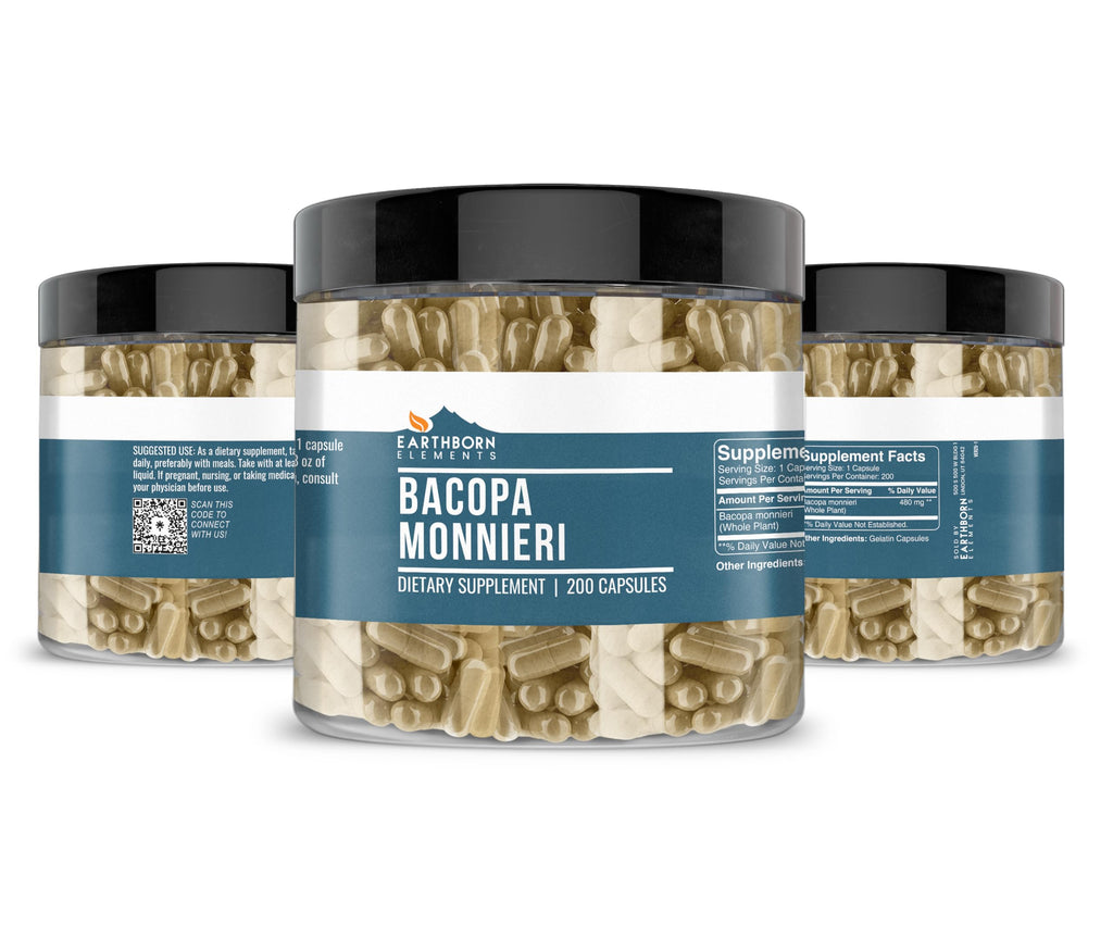 200 capsules of bacopa monnieri supplement