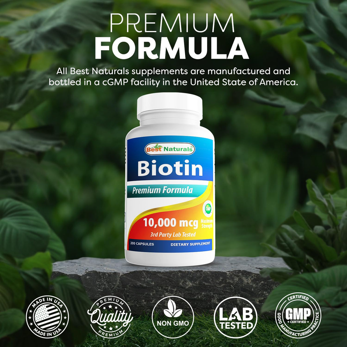 200 capsules of biotin supplement