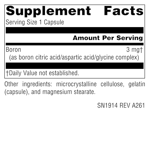 200 capsules of boron for wellness