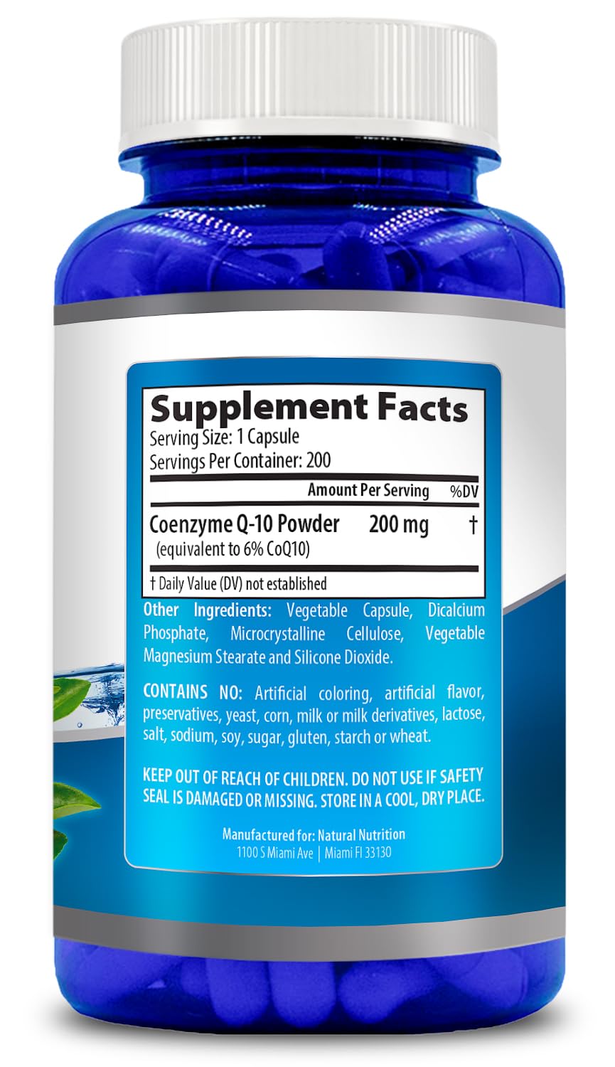 200 capsules of CoQ10 supplement