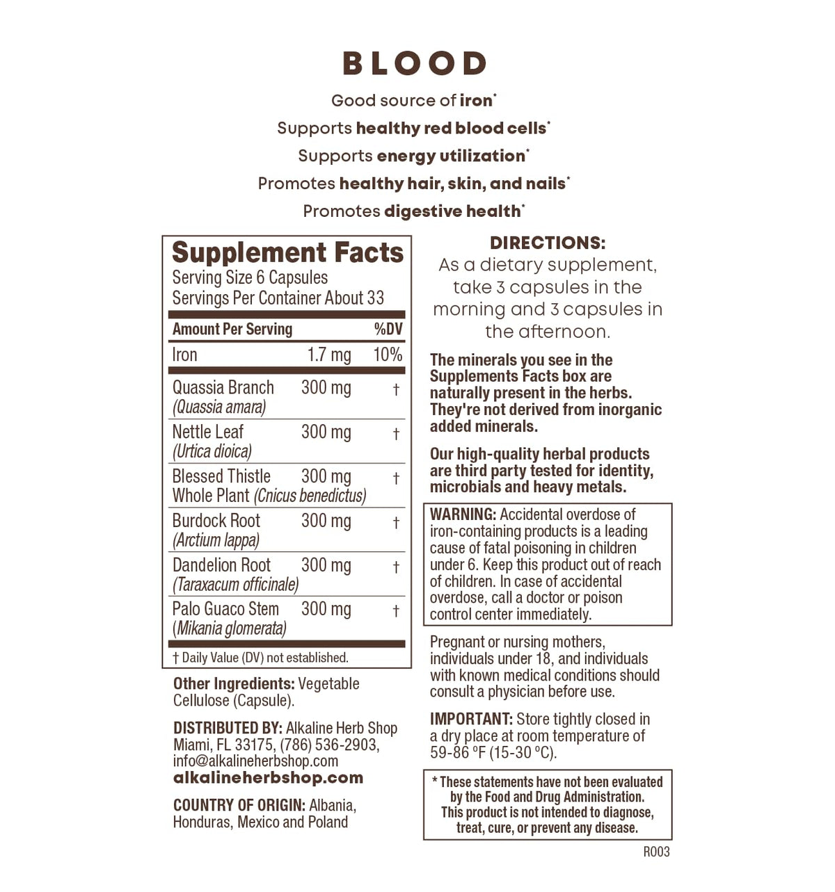 200 capsules of iron support