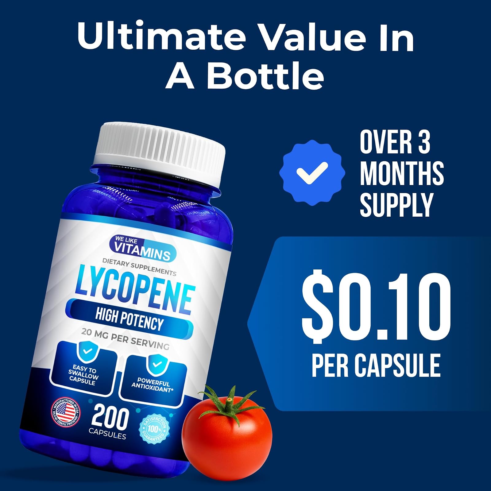200 capsules of lycopene extract