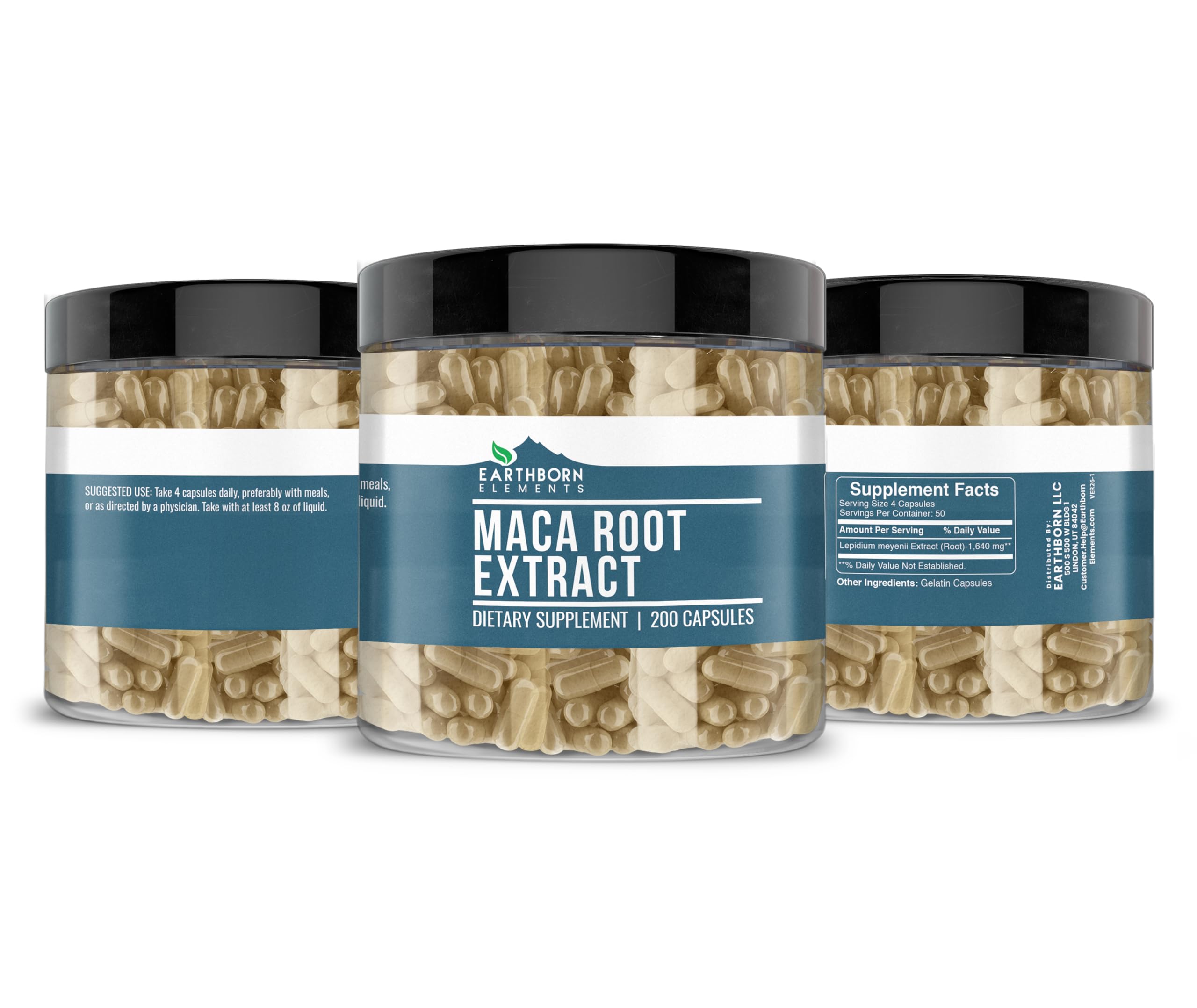 200 capsules of maca extract