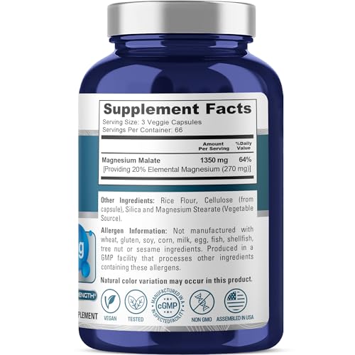 200 capsules of magnesium malate