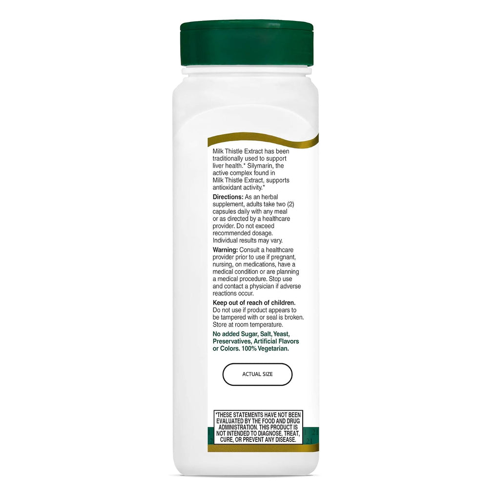 200 capsules of milk thistle extract