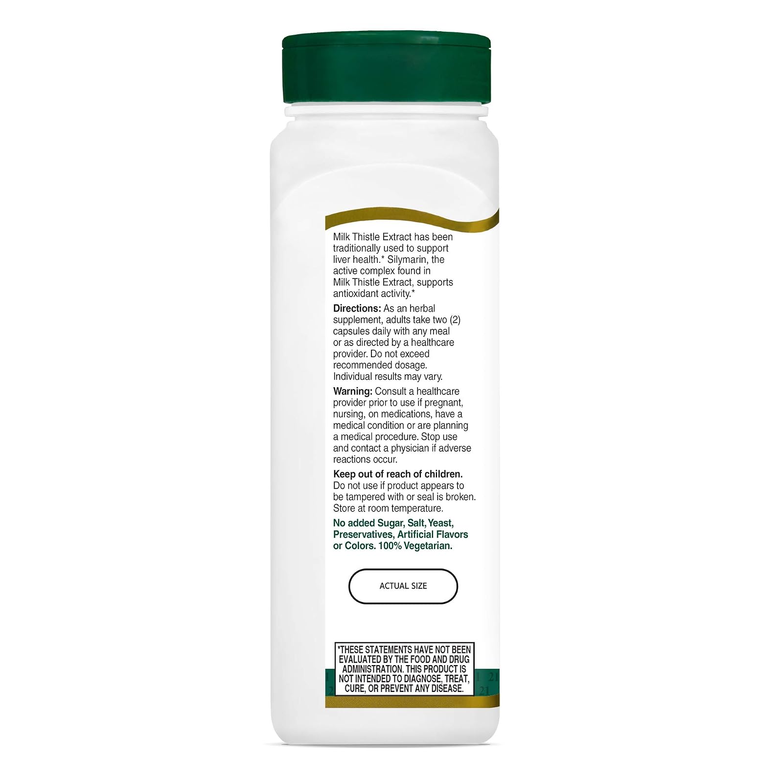 200 capsules of milk thistle extract