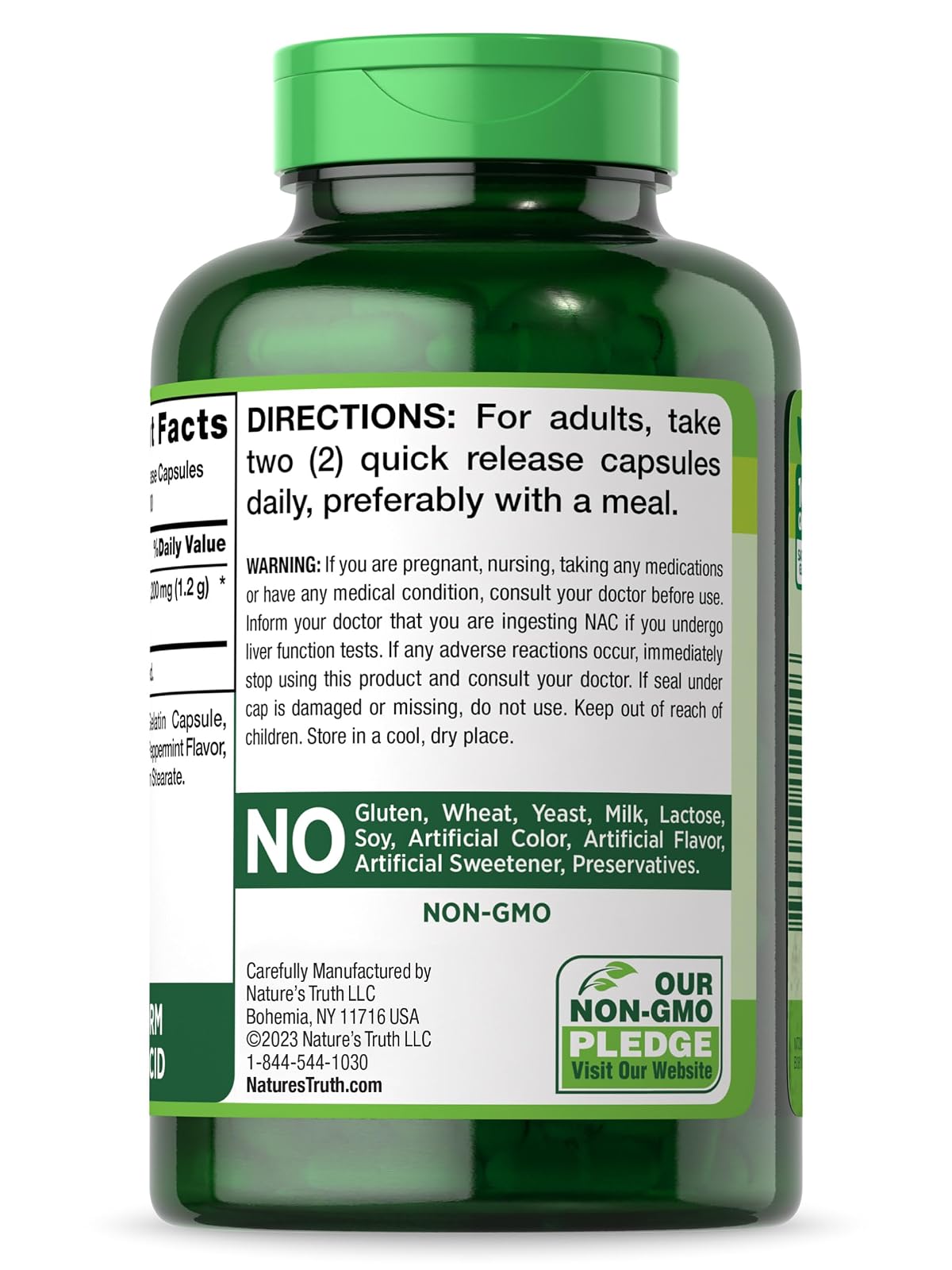200 capsules of pure N-Acetyl Cysteine