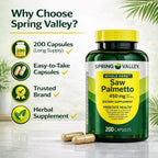 200 capsules of Saw Palmetto benefits