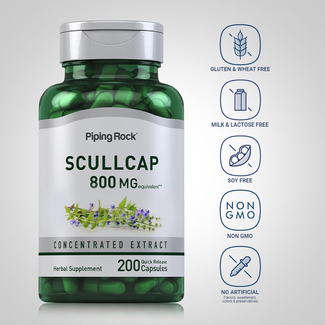 200 capsules of scullcap herb