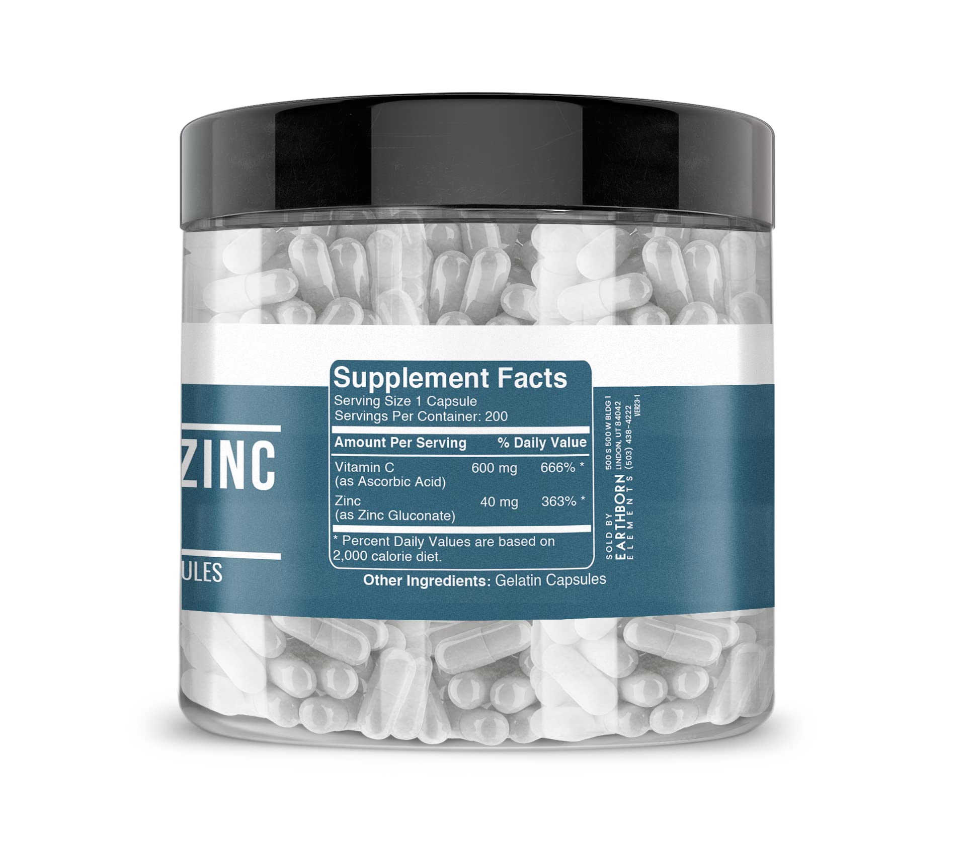 200 capsules of zinc for daily use